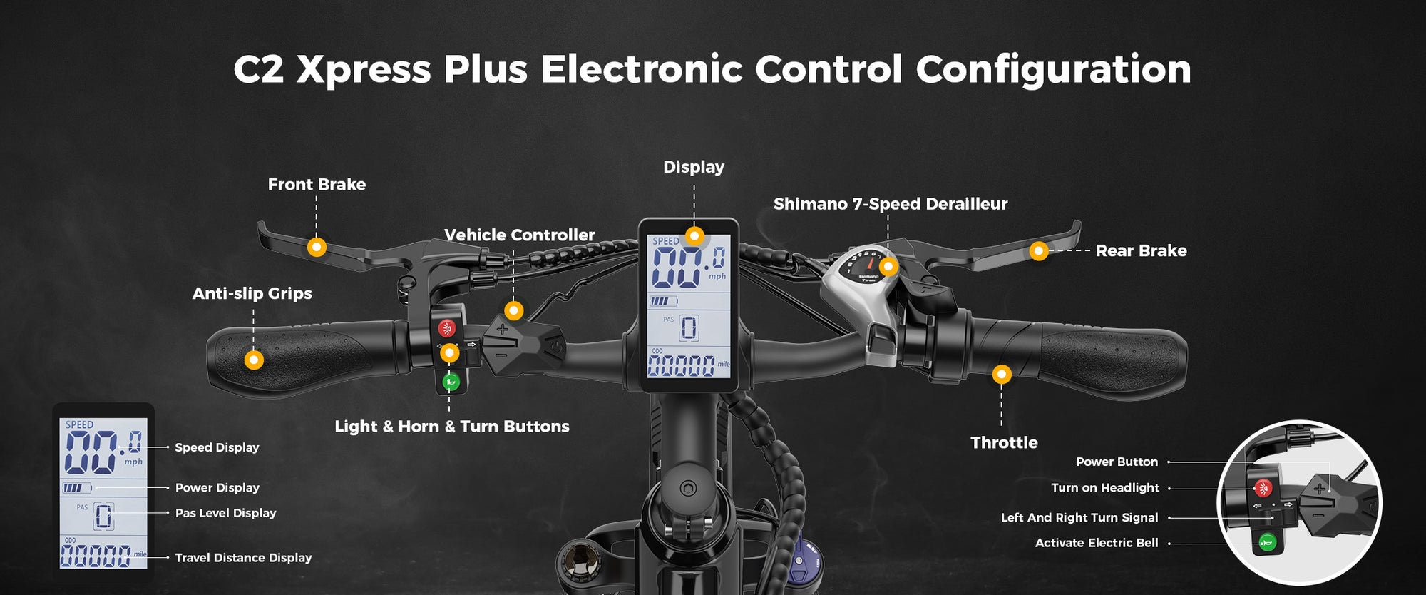 Aipas C2 Xpress Ebike|Sleek Urban Electric Commuter Bike|1100W Motor
